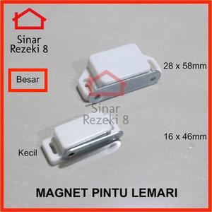 Jual Magnet Kayu Kotak BESAR PUTIH Lemari Pintu Kayu Magnetic Catch ...