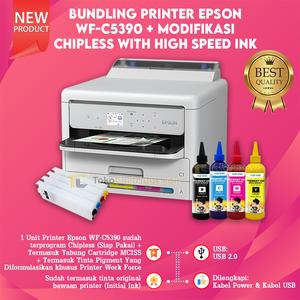 Jual CHIPLESS Printer Epson Workforce Pro WF-C5390 C5390 Duplex ...