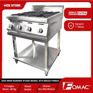 Jual Mesin Kompor Gas Open Burner 4 Tungku Stand Model STO-GB4CS FOMAC ...