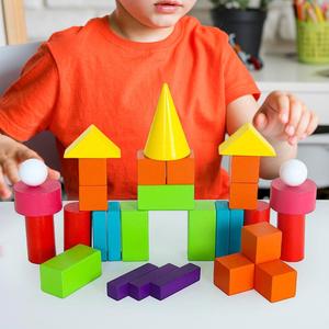 Jual Geometric Solids Educational Toy Preschool Learning Geometry Set ...