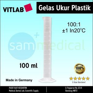 Jual Vitlab Gelas Ukur Plastik Class B PP 100ml - Kota Bandung - sammedicalsuplemen | Tokopedia