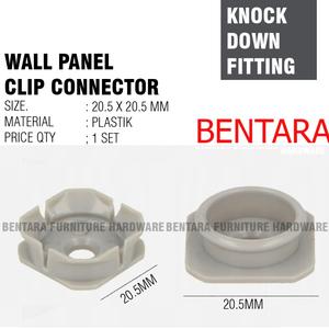 Jual 2CM WALL PANEL CLIP CONNECTOR KANCING PLASTIC GREY KNOCKDOWN ...
