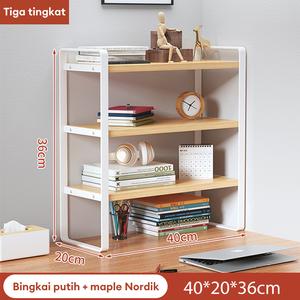 Jual BM Rak Meja Stationery Desktop Storage Rak Buku Desktop Rak Dapur ...