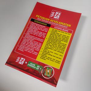 Jual Poster Keselamatan Gempa dan Kebakaran - Poster K3 - Safety First ...