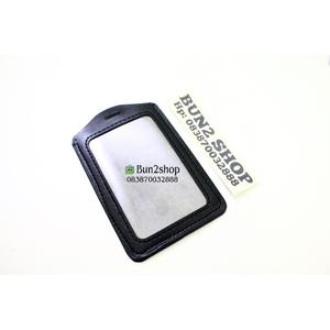 Jual Casing ID Card Name Tag kulit / Frame ID kulit - HITAM - Kota ...