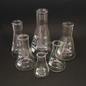 Jual Lab Flow 50ml to 1000ml Borosilicate Glass Flask Straight Wide ...