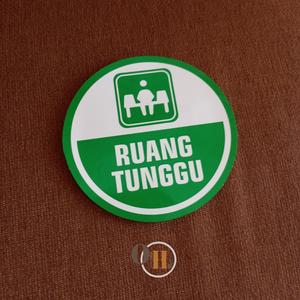 Jual Stiker ruang tunggu - Stiker nama ruang - Stiker vinyl - Laminasi ...