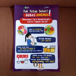 Jual Poster hidup sehat bebas anemia - Poster cegah anemia - tekanan ...