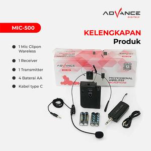 Jual Mic Bando Wireless Advance Mic-500 Mic Bando Wireless Mic Clip On ...