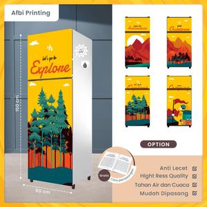 Jual Stiker Kulkas 1 Pintu / Sticker Mesin Pendingin 2 pintu Motif ...