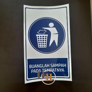Jual Stiker Buang Sampah Pada Tempatnya - Stiker Jaga Kebersihan ...
