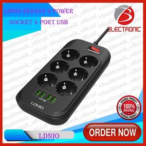Jual Stop Kontak USB LDNIO SE6403 6 Power Socket 4 Port USB Fast Charging - Kota Makassar ...