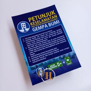Jual Poster Petunjuk Keselamatan Gempa Bumi - Poster K3 - Poster ...