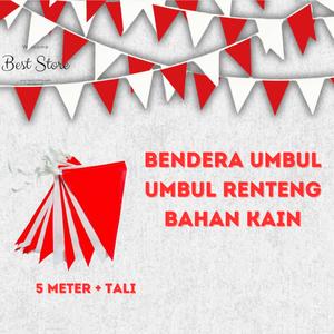 Jual Bendera renteng kain / bendera segitiga /bendera hias / bendera umbul umbul merah putih ...