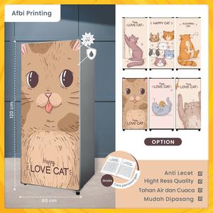 Jual Stiker Kulkas 1 Pintu Sticker Mesin Pendingin 2 pintu Motif Kucing ...