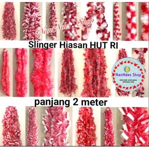 Jual Slinger Merah Putih Besar Tebal Full -Tingsel Kemerdekaan HUT RI ...