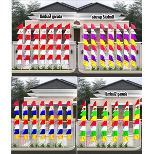 Jual BENDERA UMBUL UMBUL MERAH PUTIH MOTIF GARUDA PERKODI ISI 20 HIASAN AGUSTUSAN DEKORASI ...