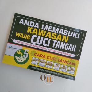 Jual Poster kawasan wajib cuci tangan - Poster cuci tangan - Poster ...