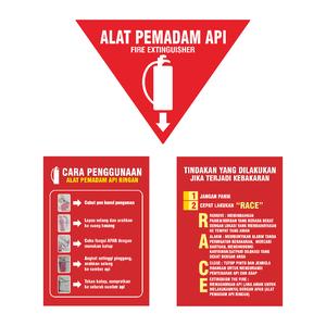Jual Stiker Cara Penggunaan APAR, Stiker Tanda APAR - Lengkap 3 - Kota ...