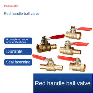 Jual Red Handle Small Valve 6mm/8mm/10mm/12mm Hose Barb Inline Brass ...