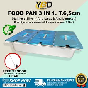 Promo Wadah Jajanan Korea Tipe 3 in 1 T 6,5 cm+Tutup / Food pan ...