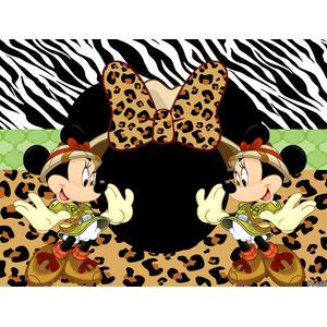 Jual Forest Safari Mickey Jungle Boys Birthday Party Backdrop Disney ...