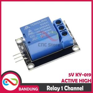 Jual MODULE RELAY 5V 1 CHANNEL 5V KY-019 ACTIVE HIGH TRIGER RELAY 1 ...