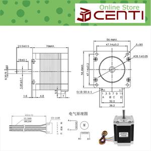 Jual Stepper Motor 57 Nema 23 23HS7628 76mm Nema23 57BYGH76 3A 18KGcm 8MM - Jakarta Pusat ...
