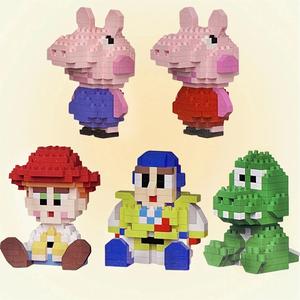 Jual Nano Blocks 3D Model Mainan Toy Story Blok Susun DIY Peppa George ...
