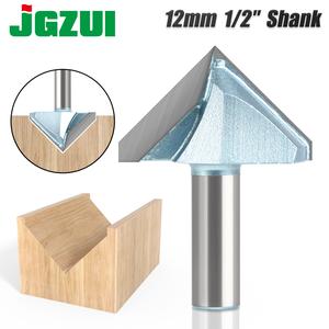 Jual 1pc 12mm 1/2′′ Shank 90 Degree V Groove Template V-Groove Router ...