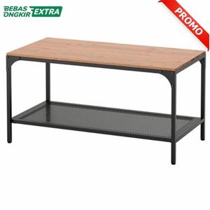 Jual ORI Meja Tamu Papan Alas Kayu Pinus Alami Besi Kokoh 90x46cm ...