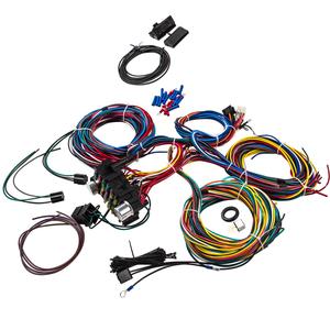 Jual 21 Circuit Wiring Harness 17 Fuses Extra long Wires color coded ...