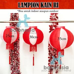Jual Lampion gantung merah putih / lampion Kain / Lampion PVC HUT RI ...