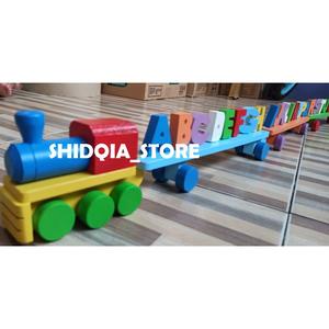 Jual Super Murah! Mainan Edukasi anak Kereta Balok Kayu Wooden Block ...