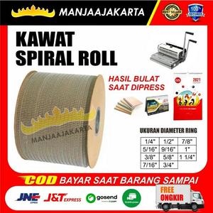 Jual Spiral Kawat Roll 9/16 putih Kitaro Ring Kawat Kalender Spiral ...