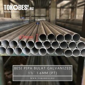 Jual Besi Pipa Bulat Galvanized 1½" 1.6mm (pt) - Jakarta Barat ...