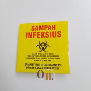 Jual Stiker Sampah Infeksius - Stiker Label Sampah Infeksius - Stiker ...