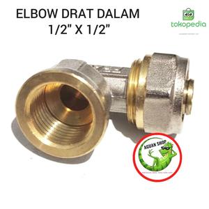 Jual PREMIUM ELBOW KENI DRAT DALAM AIR PANAS 1/2" SAMBUNGAN PIPA AIR PANAS KUNINGAN - Kab ...