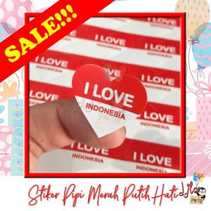 Jual Sticker I Love Indonesia / Stiker Pipi Hati Merah Putih HUT RI ...