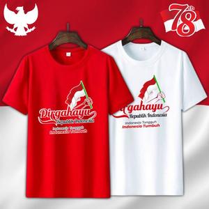 Jual Kaos Bendera Merah Putih HUT RI 2024 ke 79 Pria Wanita Anak Dewasa Lengan Pendek Baju Kaos ...