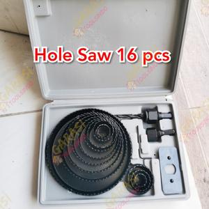 Jual mata bor holesaw 16 pcs mata hole saw mata bor hidroponik bor pipa ...