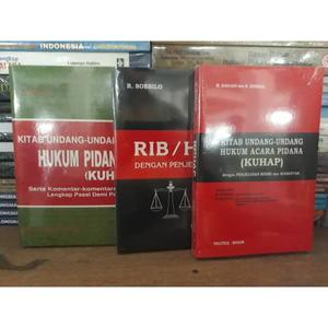 Jual Buku Hukum karya R. Soesilo KUHP. RIB/HIR dan KUHAP 3 buku - Kab ...