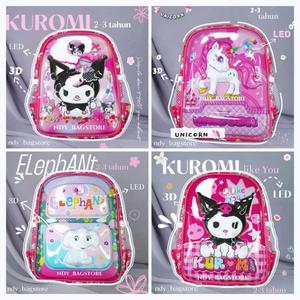 Jual SIAPKIRIM TAS ANAK PEREMPUAN PAUD KARAKTER 3d+LED , TAS ANAK PAUD ...