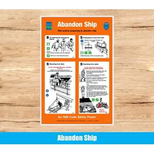 Jual STICKER POSTER IMO ABANDON SHIP SAFETY SIGN WARNING SURABAYA IMO ...