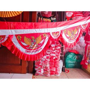 Jual GROSIR BENDERA INDONESIA MERAH PUTIH BACKGROUND GARUDA 5 / 4 / 3 ...