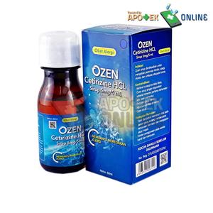 Jual OZEN SYRUP 60ML/CETIRIZINE SIRUP/OBAT ALERGI ANAK/ BIDURAN/GATAL ...