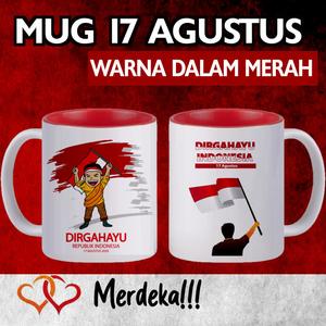 Jual Mug warna dalam merah 17 Agustus / Mug Merah Putih / Mug Merdeka ...