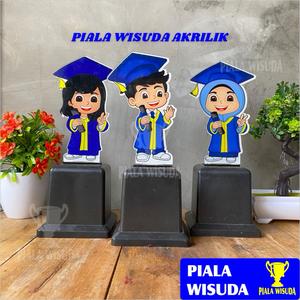Jual Piala wisuda ( WARNA BIRU ) termurah piala wisuda hijab, piala ...