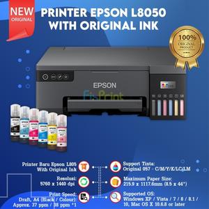 Jual Printer Epson L8050 L 8050 Printer Photo WiFi Tinta Epson 057 6 Warna - Kota Bandung ...