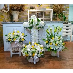 Jual STANDING FLOWER BESI KARANGAN BUNGA FRESH ASLI CONDOLENCES DUKA ...